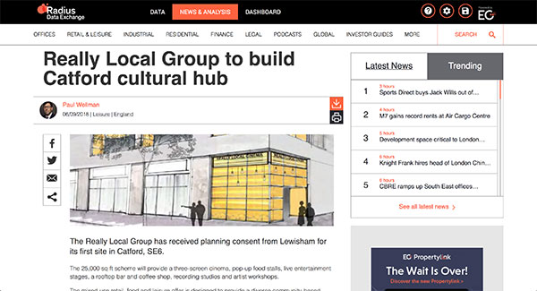 Really Local Group to build Catford cultural hub - Really Local Group